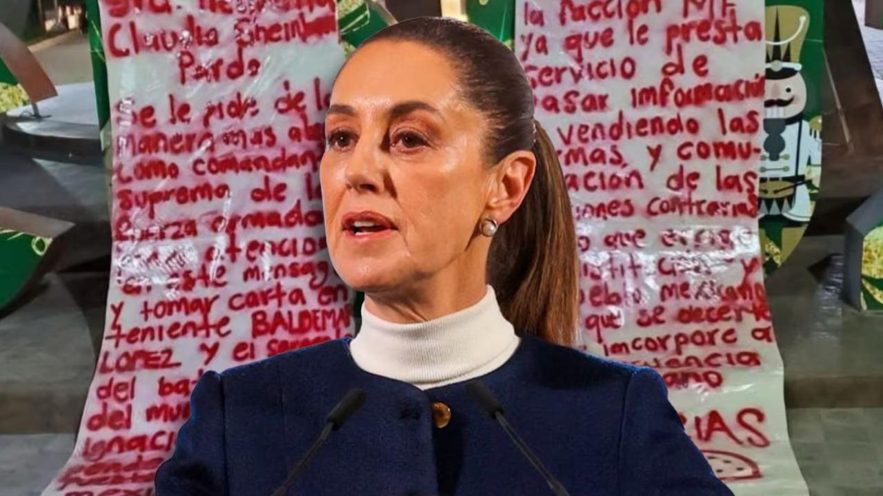 ¿Qué le pidieron ‘Los Chapitos’ a Sheinbaum? Esto dicen las narcomantas que aparecieron en ...