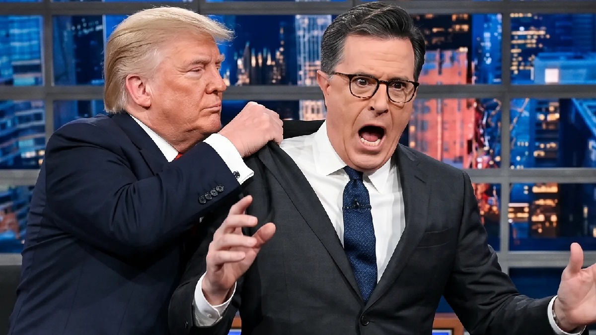 Trump usa video con IA para burlarse de Stephen Colbert